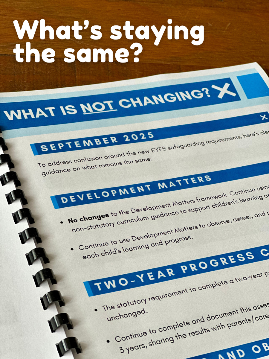 NEW - 2025 - EYFS SEPTEMBER 2025 CHANGES| CR Hut