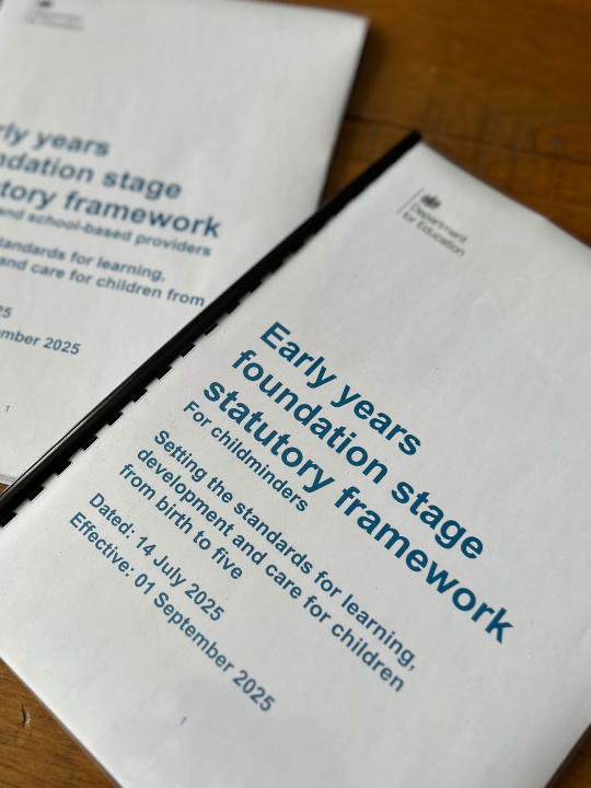 NEW! 2025 EYFS Statutory Framework - Childminders| CR Hut