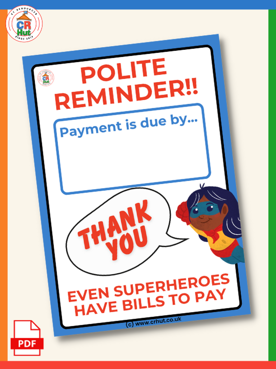 A4 Payment Poster| CR Hut